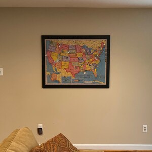 Cork Board Map USA Cork Board Map Framed Cork Board Map USA Map on Cork ...