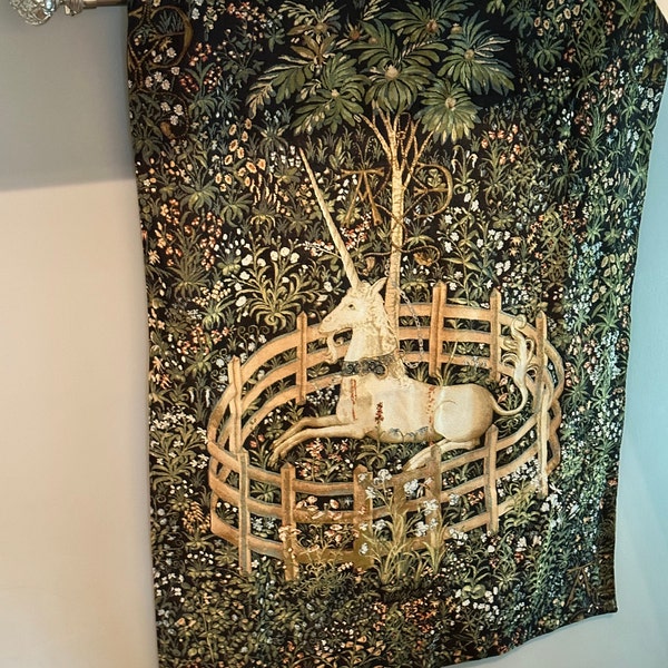 Unicorn Tapestry Unicorn in Captivity Tapestry Wall Hanging Woven ...