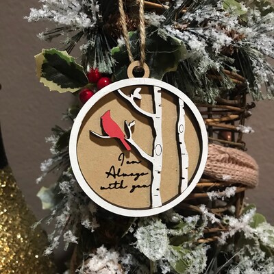 LASER CUT FILE Cardinal Ornament Svg File - Etsy