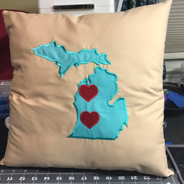 Michigan Appliqué and Embroidery Design in 7 Styles and Sizes. Buy This ...
