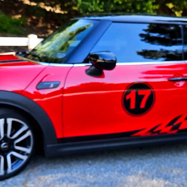 2x Custom Number Circle Rally Racing Decal Vinyl Sticker - Etsy