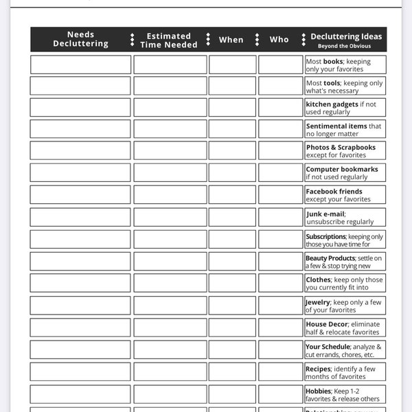 Digital Decluttering Planner, iPad Tablet, Goodnotes, Digital Notebook ...