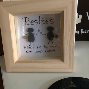 Personalised True Friends Pebble Art Frame. Friendship, Besties, Best ...