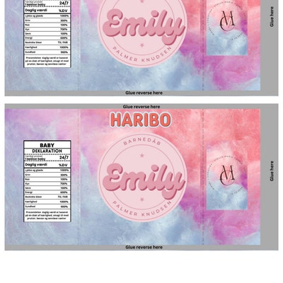 HARIBO MINI BAGS Candy Wrapper Standard Size Templates Easy Simple ...