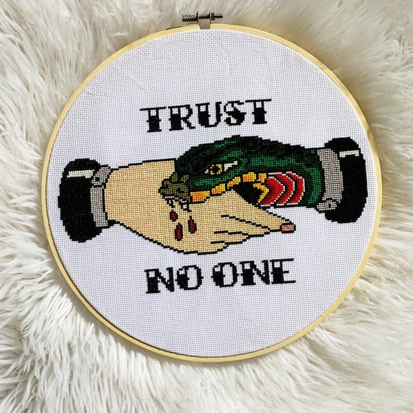 Trust No One Tattoo Cross Stitch Pattern – Subversive Sailor Design ...