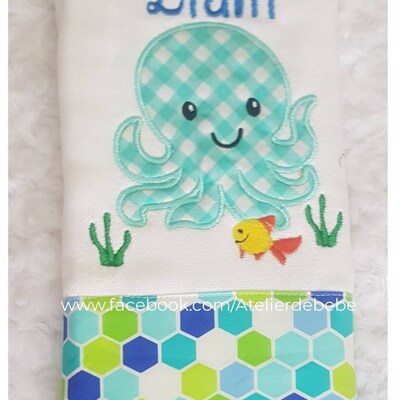 Octopus Applique Machine Embroidery Design - Etsy
