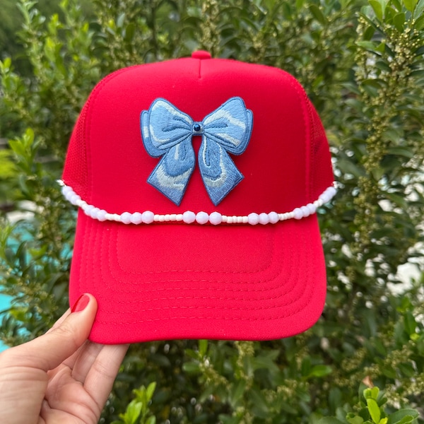 Bow Patch - Pink Lilac Blue - Fluffy Ribbon Iron on Patch - Coquette ...