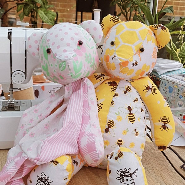 Memory Bear Pattern, Make Teddy Bear, Keepsake Bear Sewing Pattern - Etsy