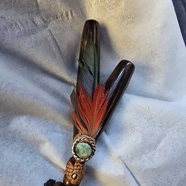 Kuripe Tepi Set | Necklace Kuripe | Made of Chonta Wood | Decorated ...