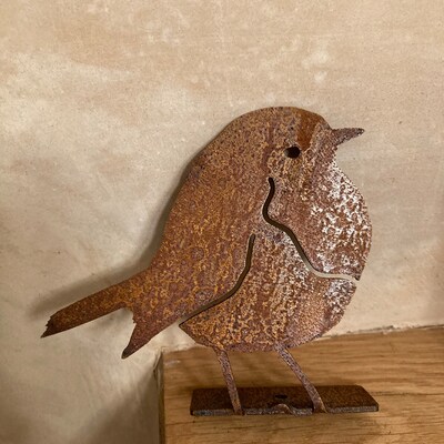 Rusty Metal Robin Steel Robin Decoration Rusty Bird Wild Bird Art ...