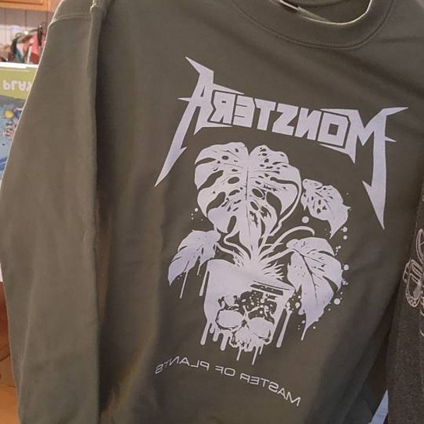 Monstera Hoodie Back Design for Metal Head Plant Lover Gift Idea for ...