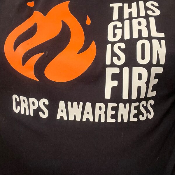 CRPS Awareness Svg Png, This Girl is on Fire Svg, Orange Ribbon Svg ...