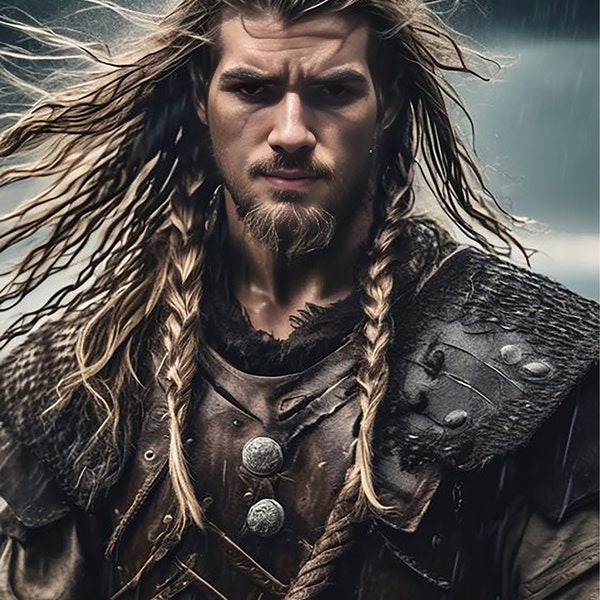 Custom Vikings Portrait From Photo, Personalized Viking Portrait ...