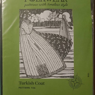 Folkwear 106 Turkish Coat Sewing Pattern Women's Sizes 6-16 Boot-length ...