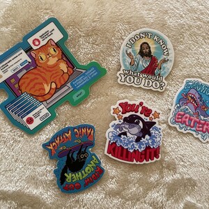 VS114 Vintage Halloween Black Cat Vinyl Stickers / Classic Retro Cat ...