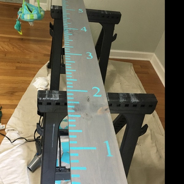 Growth Chart Stencil for Kids Height Measurement, Wooden Ruler Growth ...