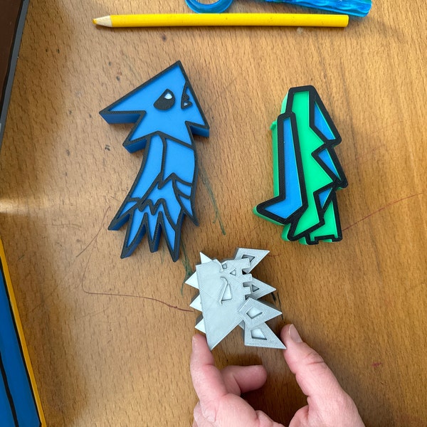 Ships, Ufo's, Geometry Dash 3D Printed Large Icons, Geometry Dash Icons ...