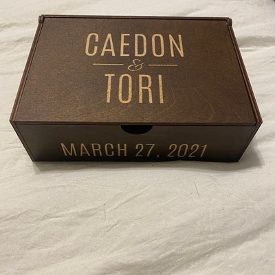 Personalized Wooden, Memory, Keepsake Storage Gift Box Valentines Gifts ...