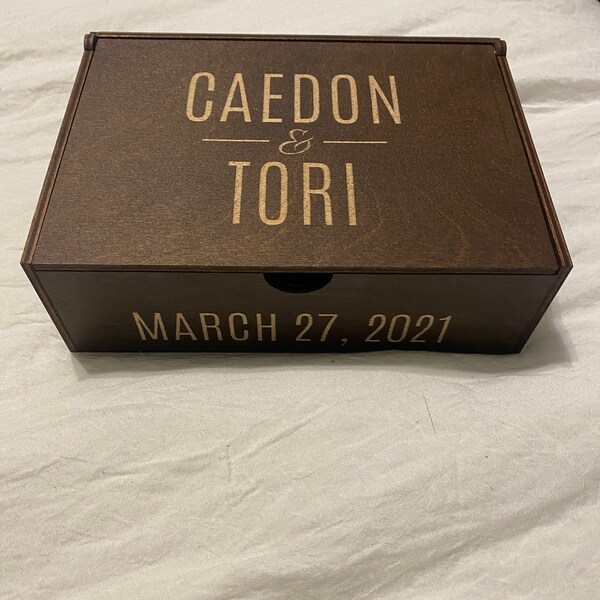 Personalized Wooden, Memory, Keepsake Storage Gift Box - Valentines ...
