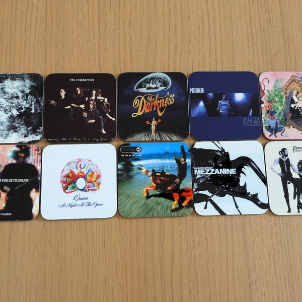 Your Favorite Album Cover Made Into a Wooden Coasters - Etsy UK