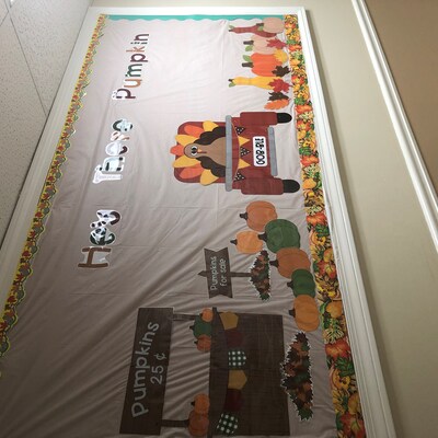 Happy Turkey Day Fall Thanksgiving Bulletin Board Kit - Etsy