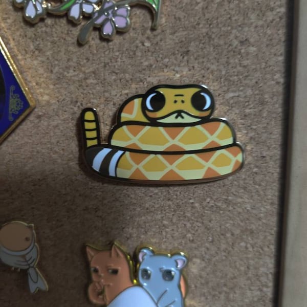 Venomous Snake Enamel Pins - King Cobra, Boomslang, Rattlesnake, Gaboon ...