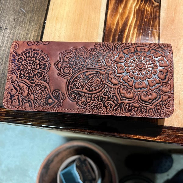 Real Leather Small Bag With Embossing in Burgundy | Leather Shoulder ...