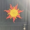 Handmade Corrugated Tin Sun / Handpainted Tin Sun / Metal Sun Decor ...