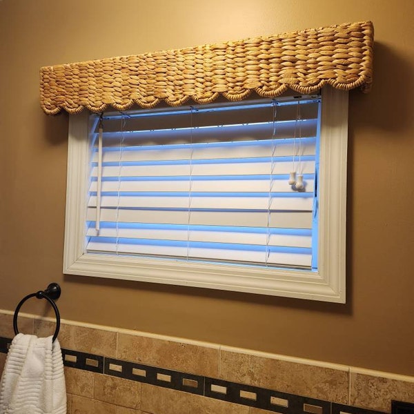 Water Hyacinth Window Pelmet, Window Cover, Natural Valance From Water ...