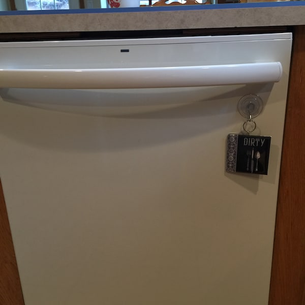 Dishwasher Sign, Sign With Suction Cup, Clean Dishes, Dirty Dishes ...