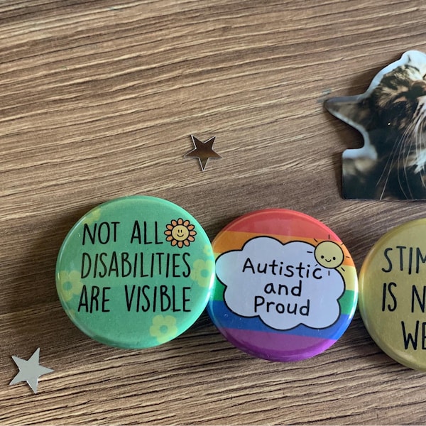Autistic and Proud Pin Badge | ASD - Autism Awareness - Etsy