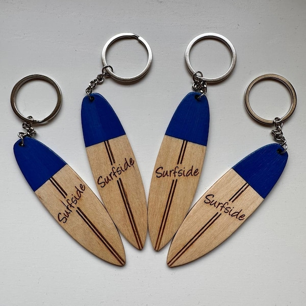Custom Surfboard Keychain With Engraved Name - Etsy