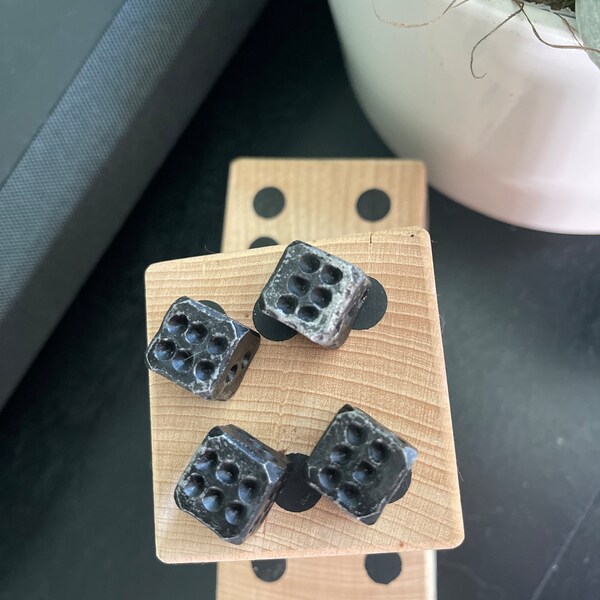 Bronze Dnd Dice With Box, Set of 7 Dices With Wooden Box, D4, D6, D8 ...