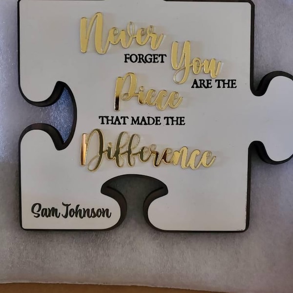 Personalized Retirement Puzzle Piece Gift: Engraved Farewell Present - Etsy