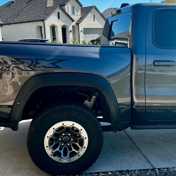 RAM TRX Bedside Decals - OEM 36" - T-rex Eating Raptor (set of 2 ...