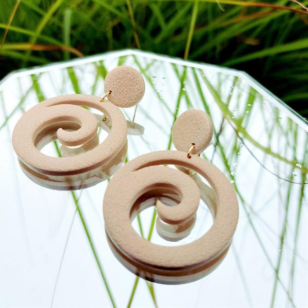 Spiral Stamp, Geometric Stamp I Pottery Stamp Set I Polymer Clay Stamp ...