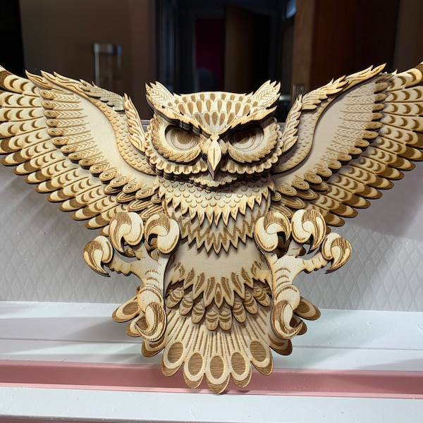 Multilayer Owl Mandala 12 Layers for Laser and Cutter Machines, Home ...
