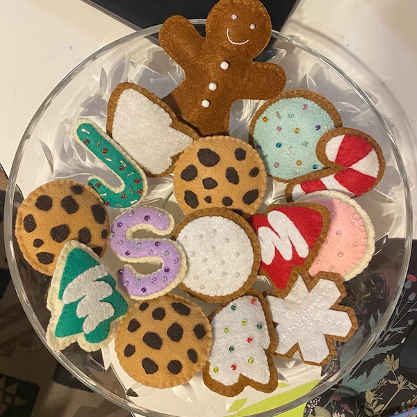 PDF Pattern for Uppercase Felt Sprinkled Sugar Cookie Alphabet Letters ...