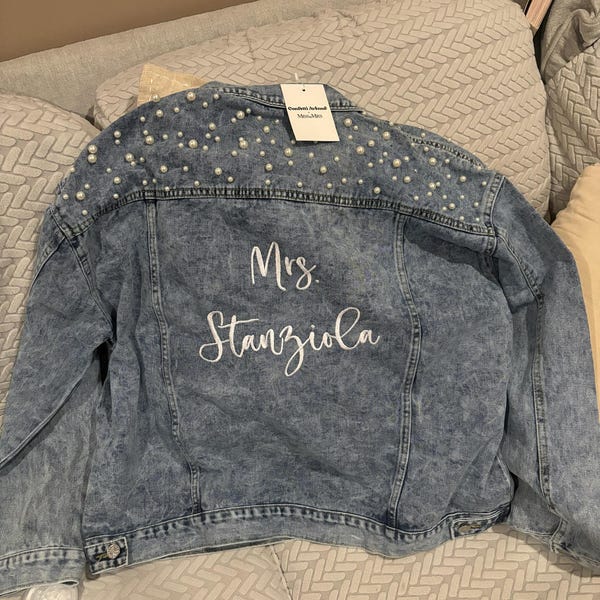 Embroidered Bride Denim Jacket, Bride Jean Jacket, Future Mrs Jacket ...