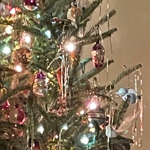 ONE Authentic Real LEAD Silver Christmas Tree TINSEL Antique Vintage 18 ...