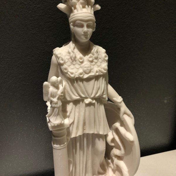 Athena Minerva Greek Roman Goddess Cast Marble Statue Sculpture 10in ...