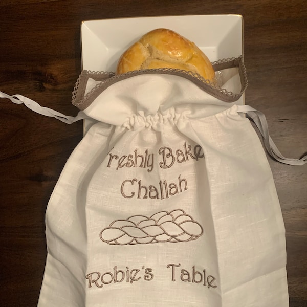 Personalized Challah Bag,personalized Linen Challah Bag,jewish Mother ...