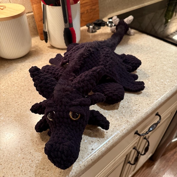 Crochet Dragon Pattern Morningstartail Feathertail Daggertail 2-in-1 ...