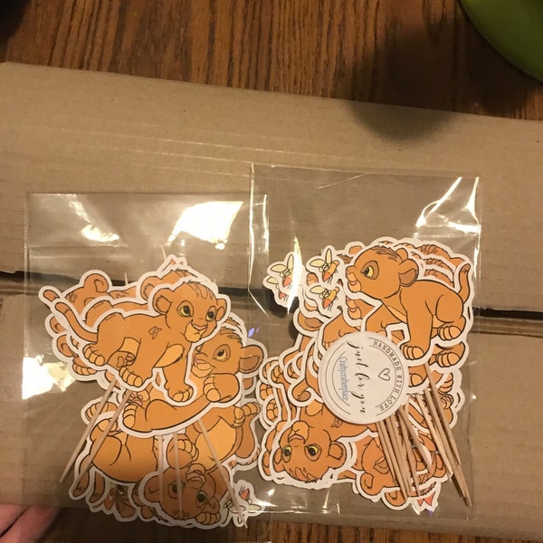 12 Baby Simba, Lion King Cupcake Toppers, Party Decoration - Etsy