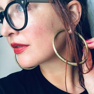 10 gauge Animal Skull Hoops Brass Hoops for Plugs | Etsy