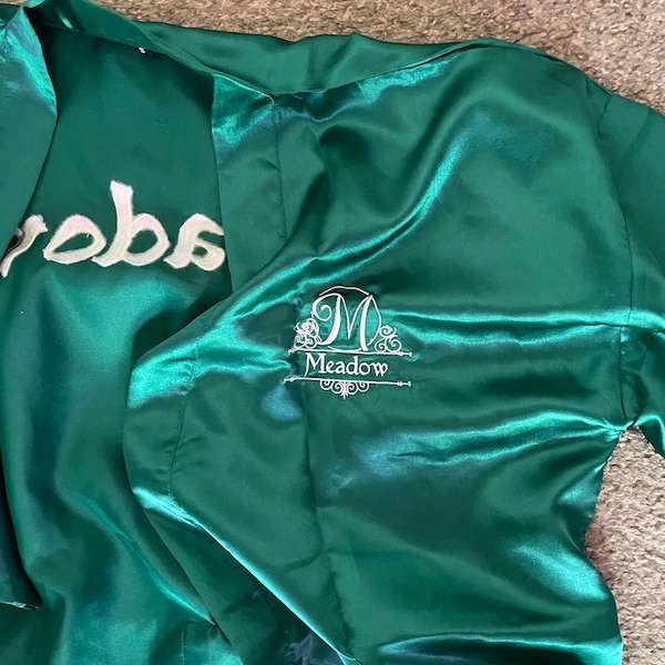 Personalized Robe Custom Embroidered Robes Bridal Robes Wedding Robes ...
