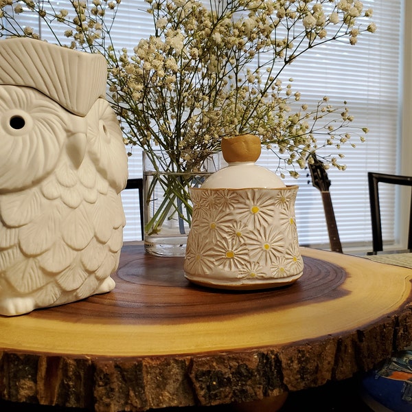 Ceramic Large Daisy Platter Daisy Floral Pattern - Etsy