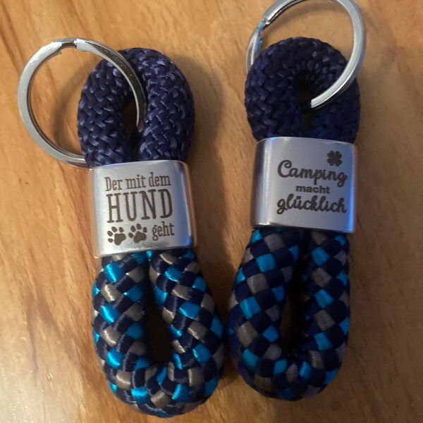 Key Rings Made of Sail Rope and Silver Colored Key Rings - Etsy