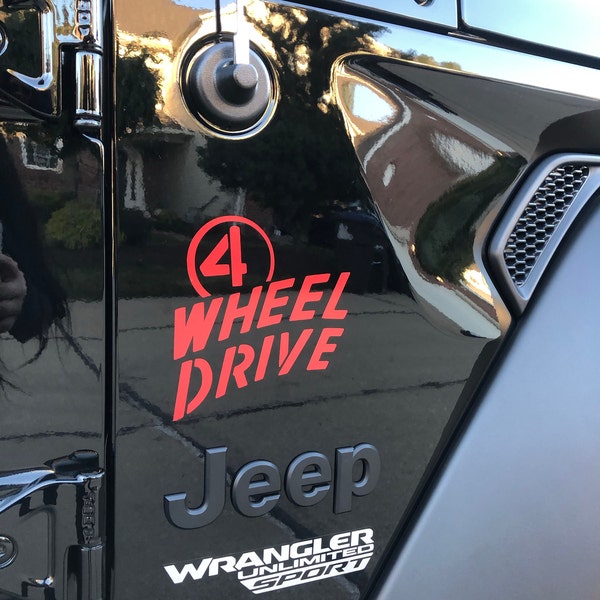 Willys 4 Wheel Drive Decal-jeep Wrangler Grand Cherokee Renegade ...