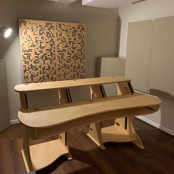 Recording Studio Desk/ 12RU Workstation/ Cabinet Grade Birch Plywood ...